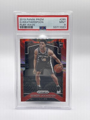 2019-20 Panini Prizm NBA Rookie Ruby Wave Q. Witherspoon PSA 9 #285 SA ...