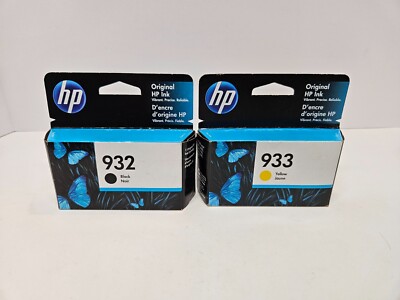HP Ink 2PK 932 Black + 933 Yellow *NEW & FREE SHIPPING* | eBay