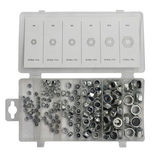 Selbstsichernde Stoppmutter 6-kant Muttern Sortiment Set Satz 150-tlg ...