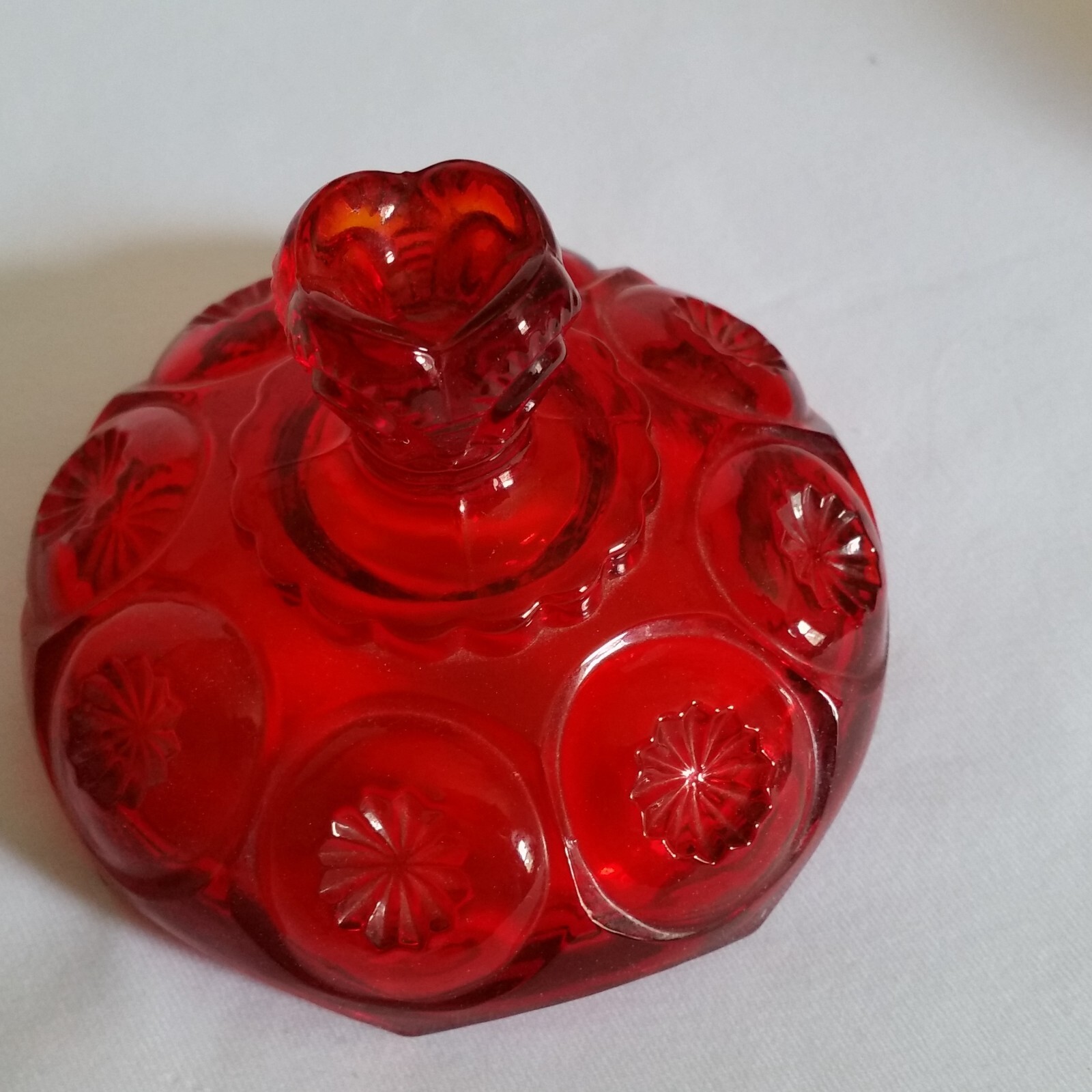 Vintage Fenton LG Wright Ruby Red Pedestal Covered Candy/Compote Dish ...