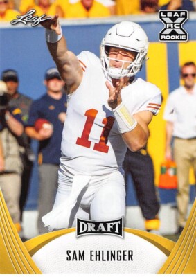 2021 Leaf X Draft Sam Ehlinger Gold Rookie #09 NM/MT TEXAS LONGHORNS | eBay