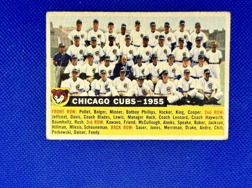 1956 Topps Baseball Chicago Cubs Team card #11a Chicago Cubs LOW GRADE ...