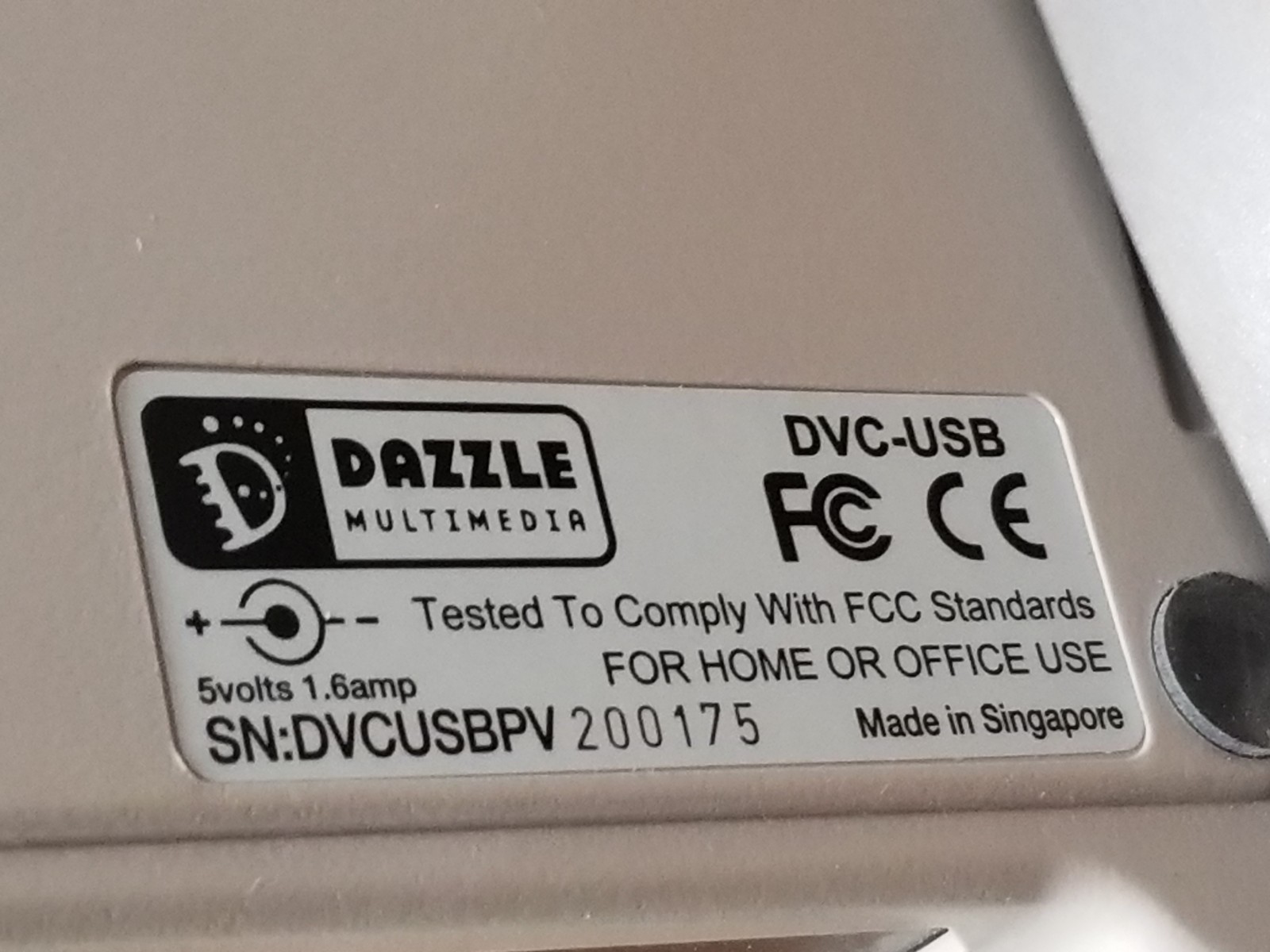 DAZZLE DVC-USB DIGITAL VIDEO CREATOR w/ power cord | eBay