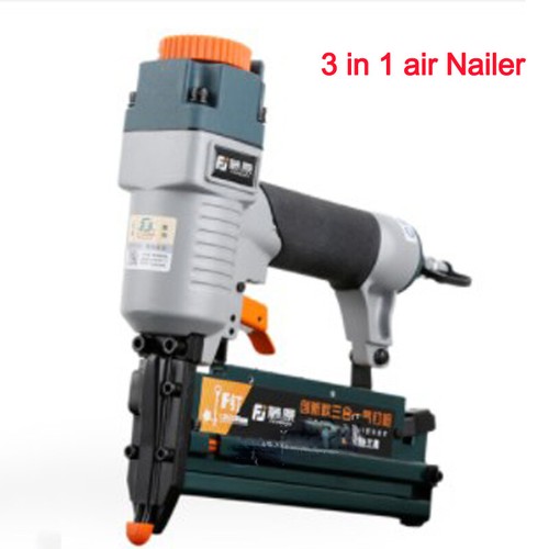 3-in-1 Pneumatic Nail Gun for F Nail/T Nail/440K Nail Universal Air ...