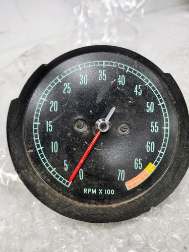 65-67 C2 Corvette Tachometer RPM Gauge Cluster Tach OEM 6500 Redline Un ...