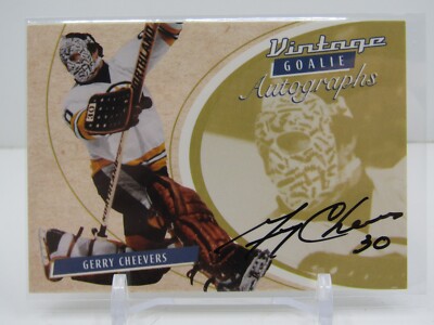 GERRY CHEEVERS 2002-03 BE A PLAYER VINTAGE GOALIE AUTOGRAPH AUTO ...