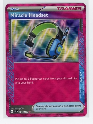 Pokémon TCG - Miracle Headset 183/191 - Surging Sparks - Ace Spec | eBay