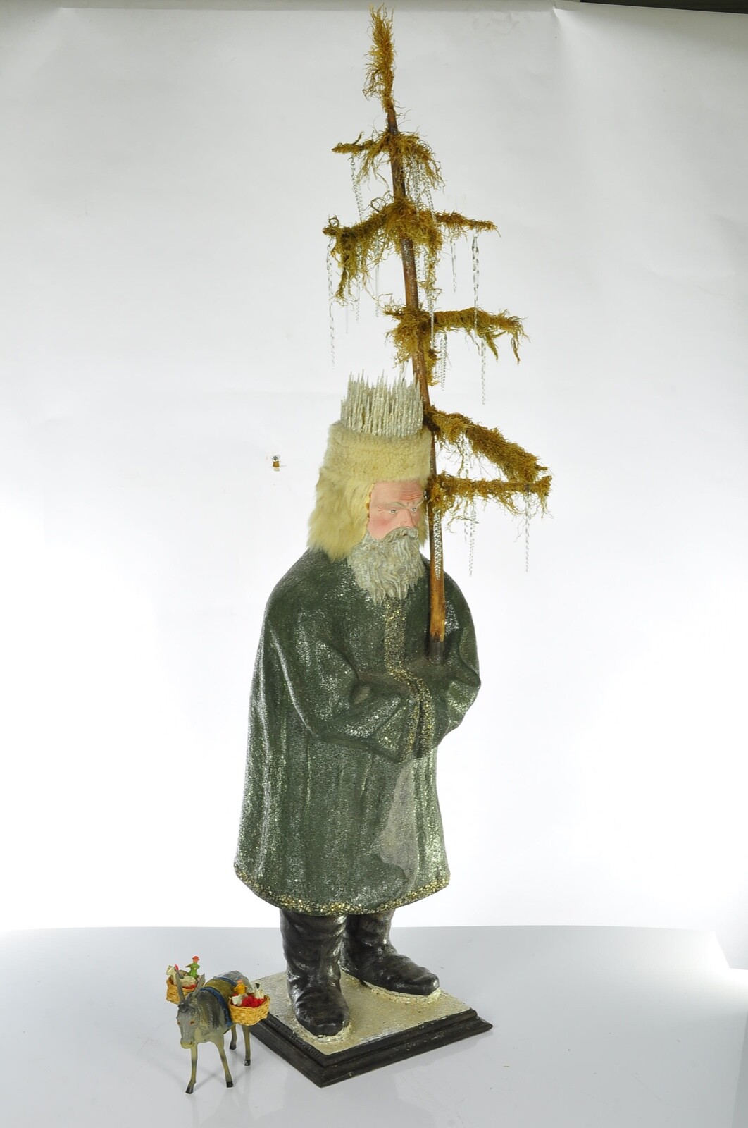 Amazing German Santa Claus/ Belsnickel Candy Container Glasscrown ...