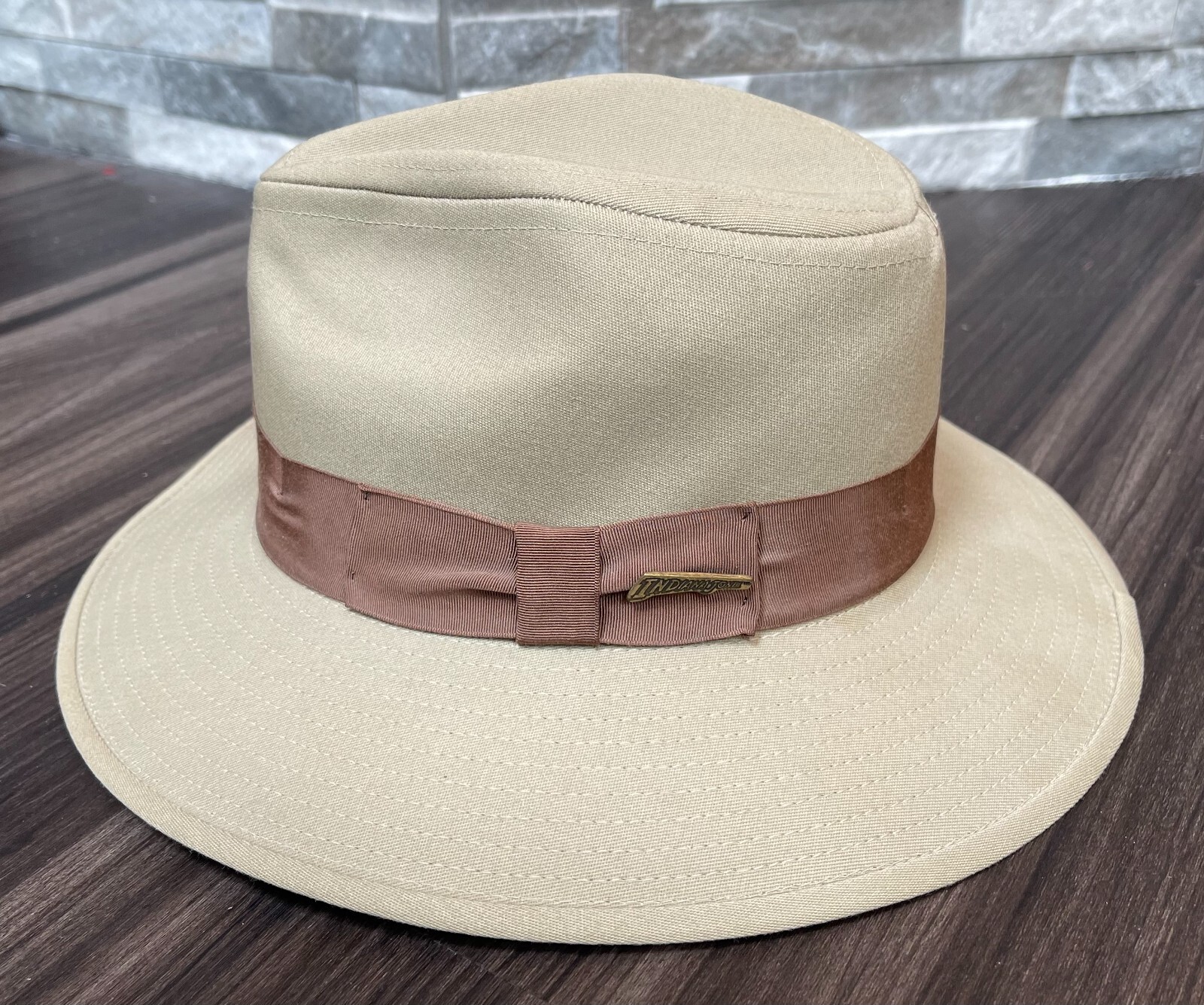 VTG INDIANA JONES FEDORA HAT 1980s USA Mens L w/ Pin … - Gem