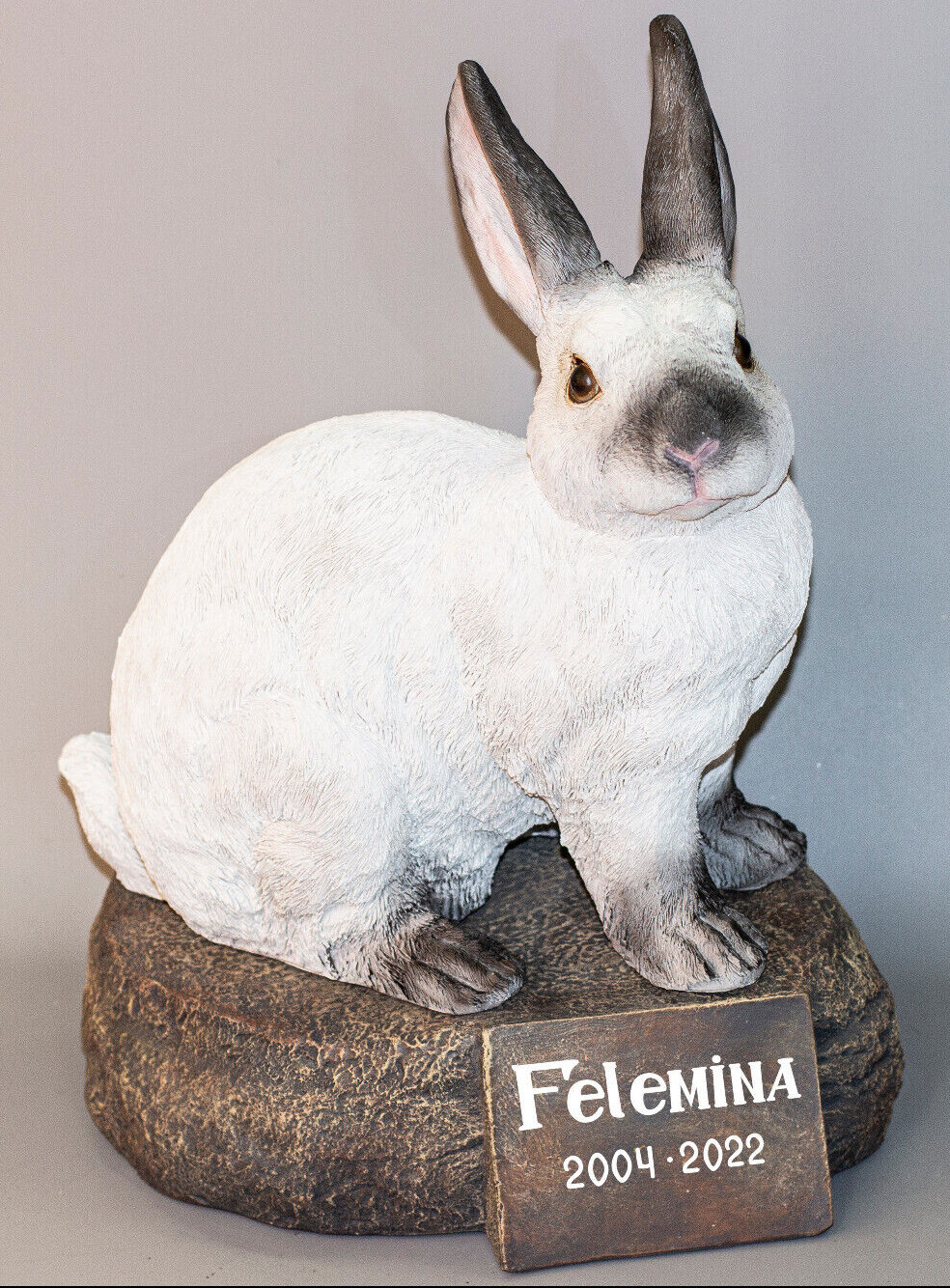 Large Rabbit Urn Bunny Memorial Stone Statue Pet Ashes Unique ...