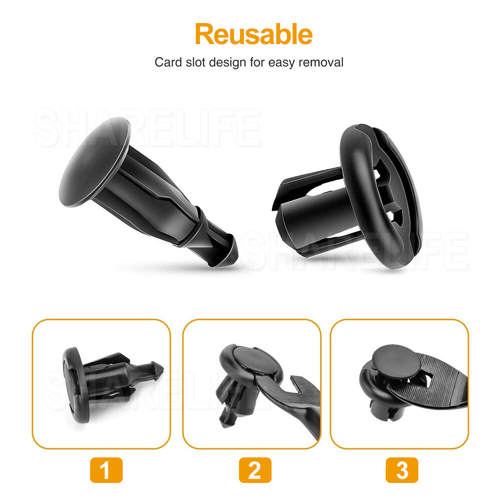 20X CAR PLASTIC 10MM SCRIVET SCREW CLIPS FIT DOOR BOOT TRIM PANELS ...