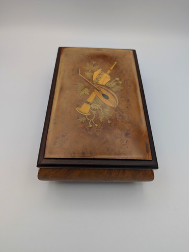 Vintage Reuge Wood Footed Music/Keepsake Box | eBay