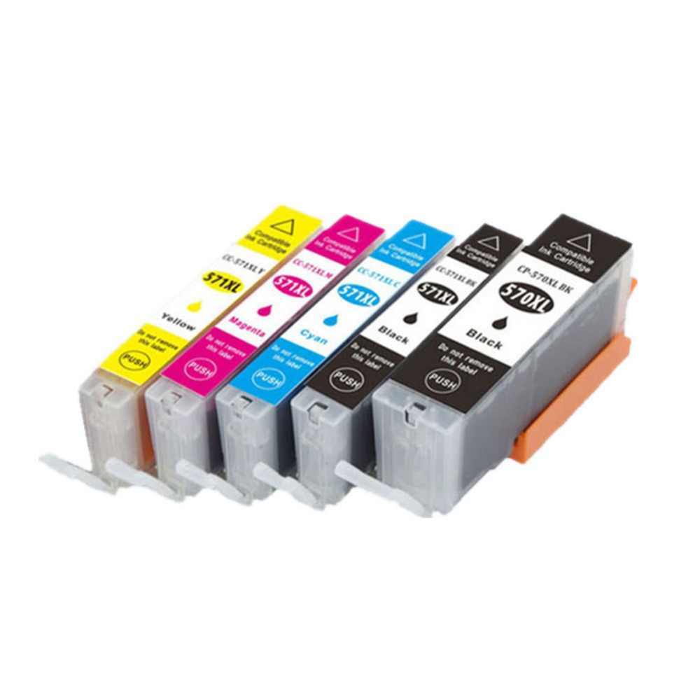 Compatible PGI-570PGBKXL CLI-571XL 5-Set Inks 0318C001 0332C005 for ...