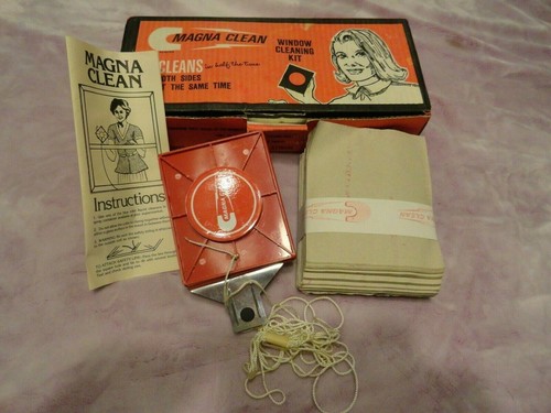 Vintage Magna Clean Window Cleaning Kit - Cleans Both Sides at the Same ...