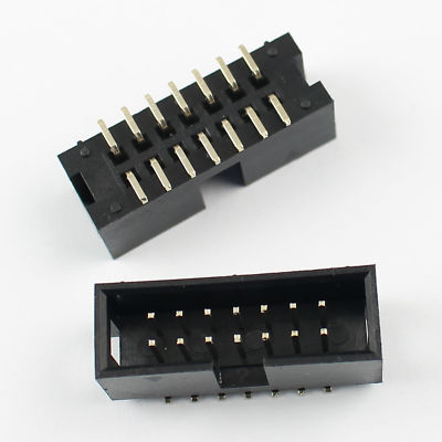 50Pcs 2.54mm Pitch 2x7 Pin 14 Pin SMT SMD Male Shrouded Box Header IDC ...