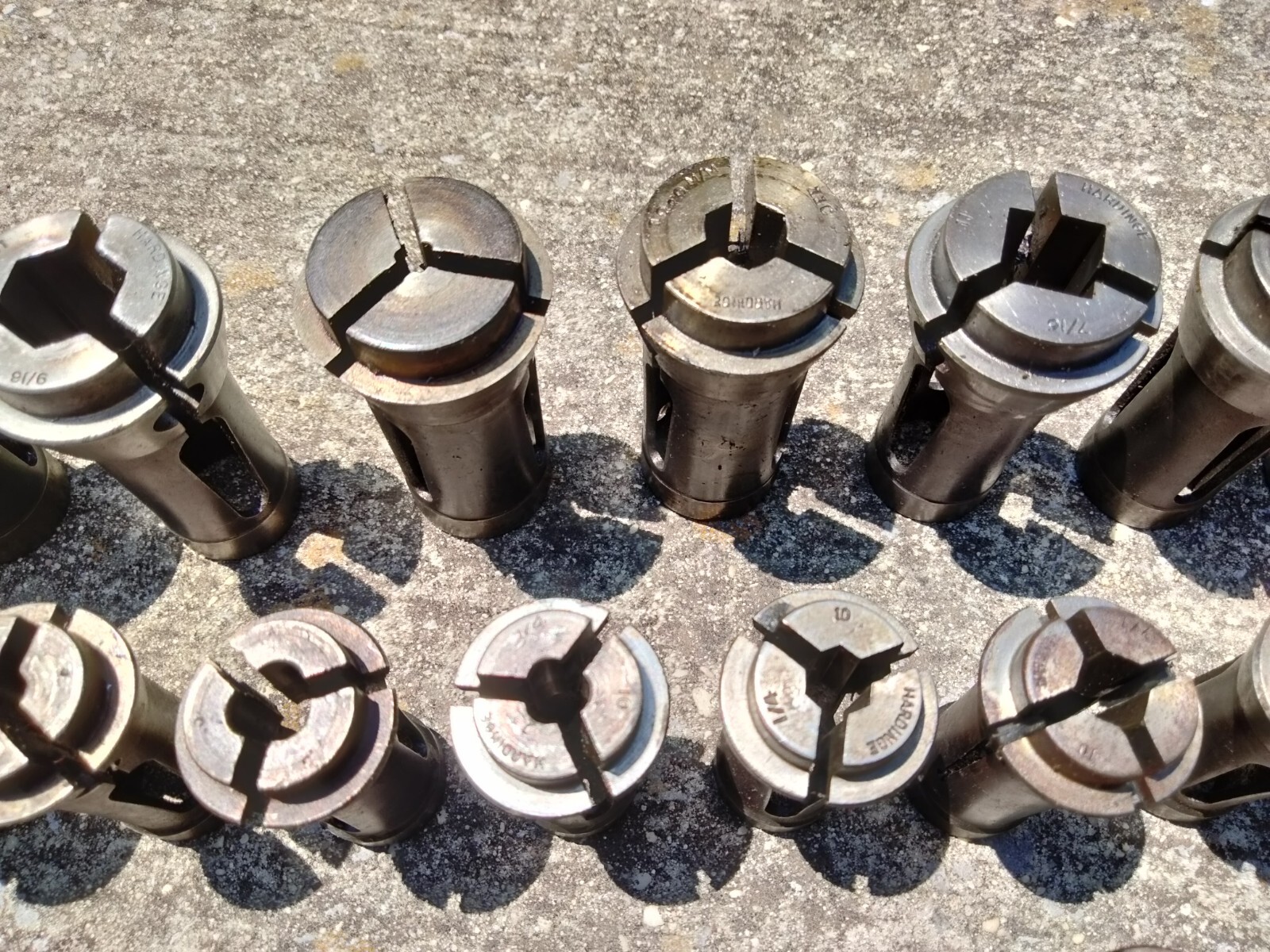 Assortment of 62 Round Collets CNC Metalworking Different Sizes Read ...