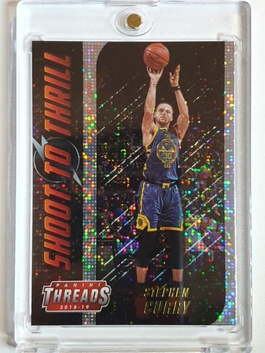 2018 Panini Threads Stephen Curry #3 DAZZLE HOLO Shoot to Thrill - Rare ...