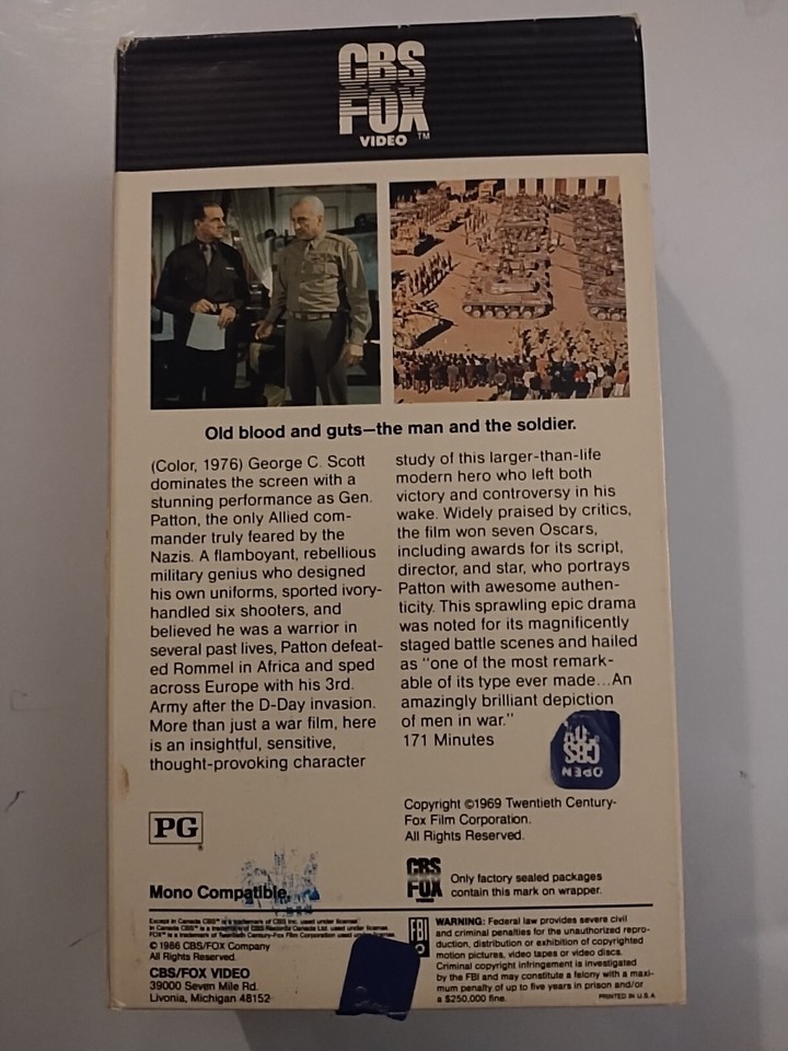 Patton (VHS, 1996, 2-Tape Set) **Buy 2 Get 1 Free** | eBay