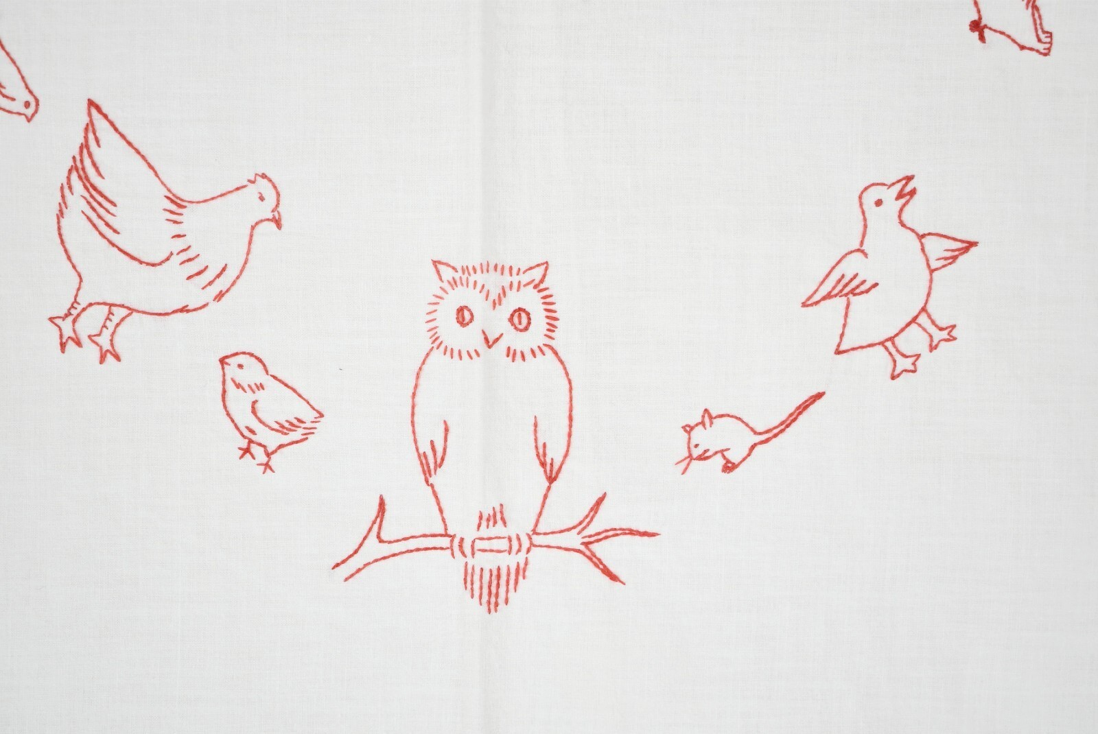 WONDERFUL 1910's / 1920's Redwork Pictorial Summer Spread with Animals ...