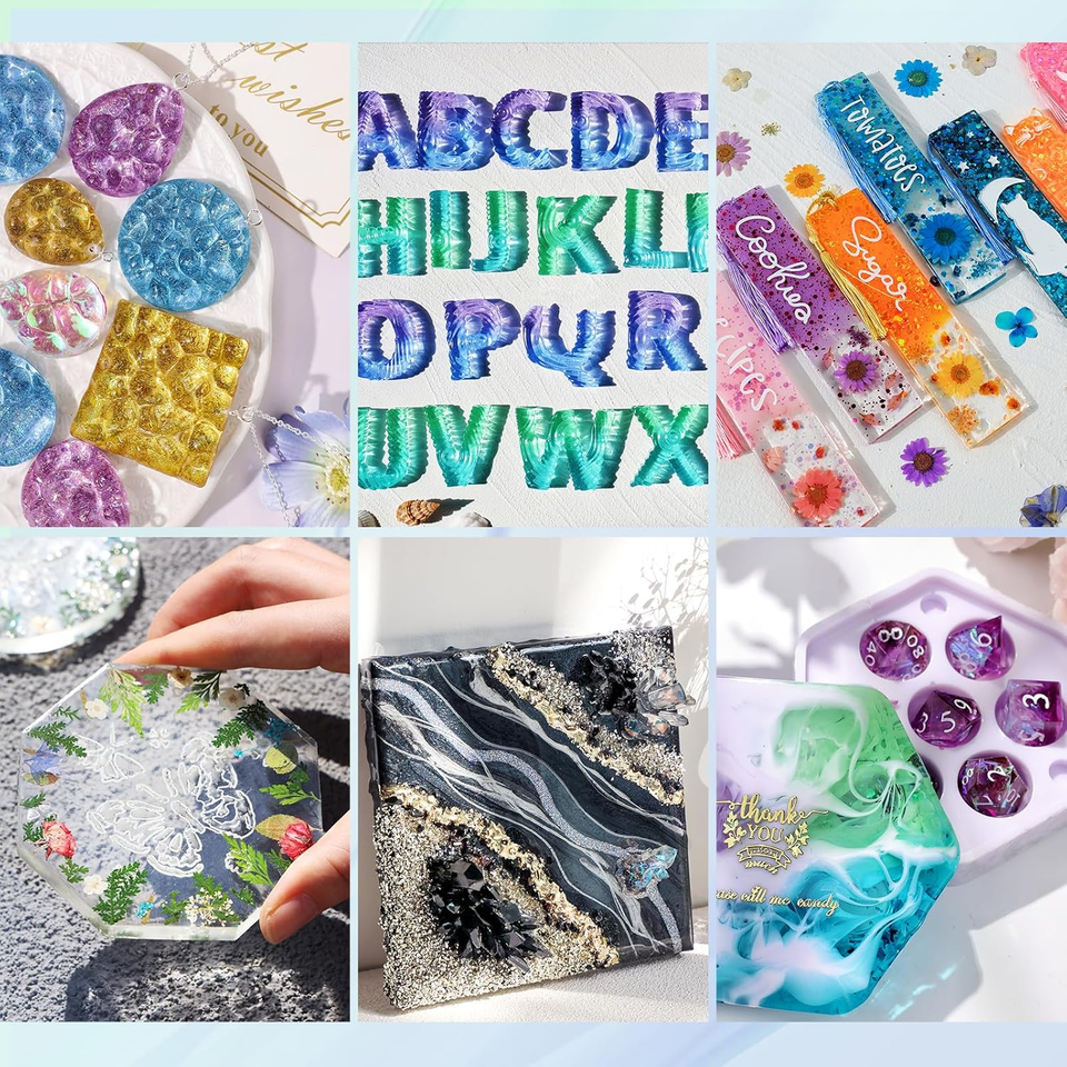 LET'S RESIN 2.4L Crystal Clear Casting Resin Kit, Bubbles Free Epoxy ...