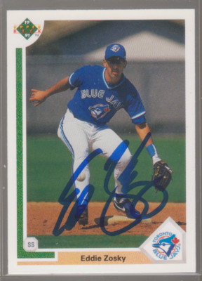 Autographed 1991 Upper Deck Eddie Zosky - Blue Jays | eBay
