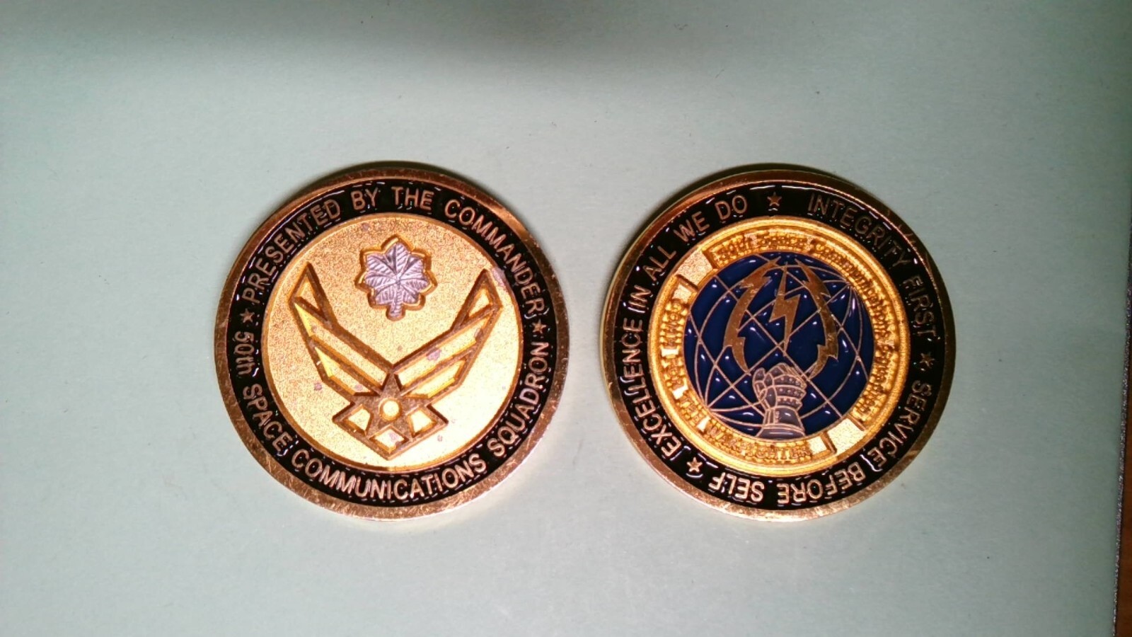 CHALLENGE COIN 50TH SPACE COMMUNICATIONS SQUADRON US AIR FORCE ...