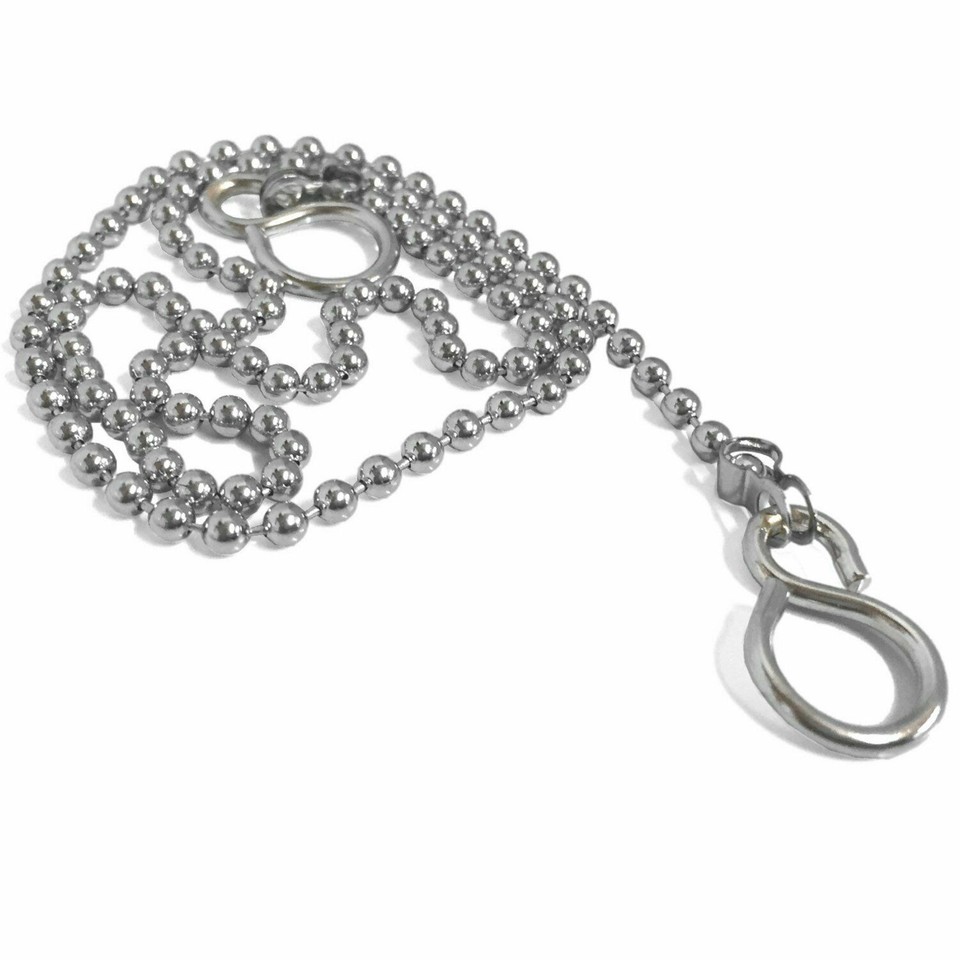 REPLACEMENT CHROME 12" 18" SINK BASIN BATH BALL PLUG CHAIN AND S HOOK ...