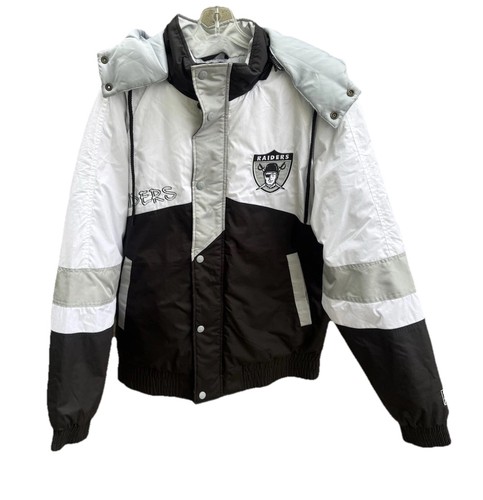 LOS ANGELES RAIDERS PRO PLAYER “SCRIPT“ SPELL OUT VTG STYLE 90’s JACKET ...