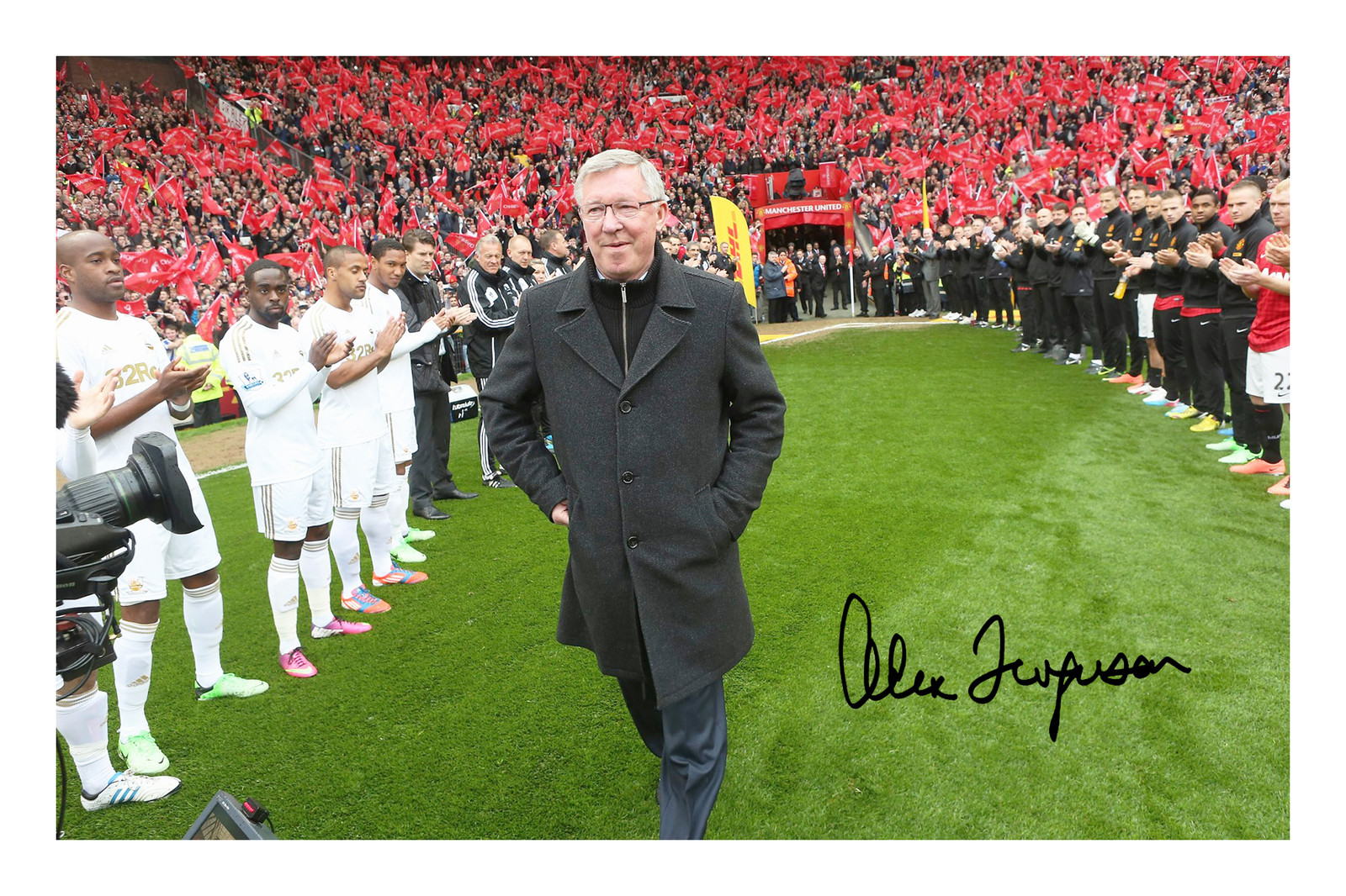Sir Alex Ferguson Signed Autograph PP Photo Manchester United Champions ...