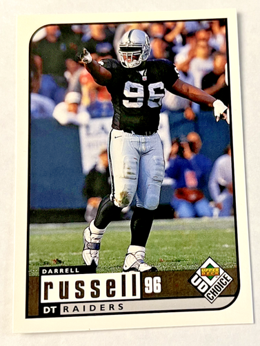 1998 Upper Deck UD Choice NFL Trading Card #131 Darrell Russell Oakland ...