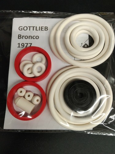 kit élastiques Flipper - BRONCO / MUSTANG - 1977 - GOTTLIEB - Pinball ...