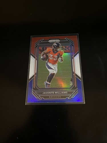 JAVONTE WILLIAMS 2022 PANINI PRIZM RWB PRIZM FOOTBALL CARD BRONCOS 87 ...