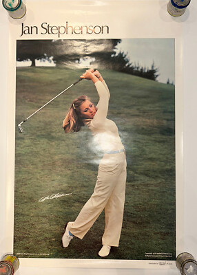 Vintage 1978 Jan Stephenson 23 x 35" Marketcom Golf Poster. Female Fore ...