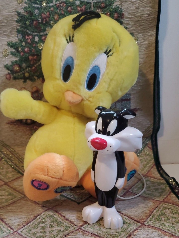 Tweety Bird & Sylvester Sing-a-Long Plush Musical Looney Tunes Vtg WB ...