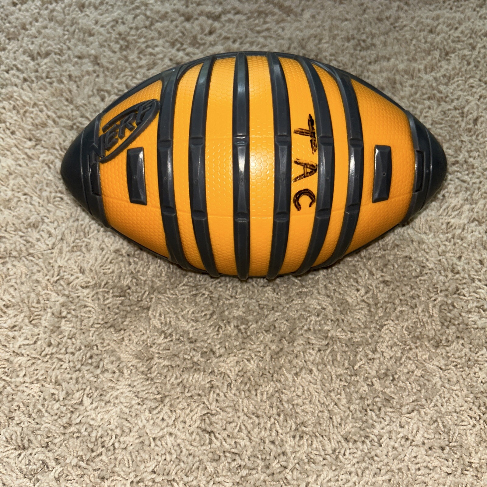 2012 Hasbro NERF Sports Football Blitz All Weather Orange grey Rubber ...