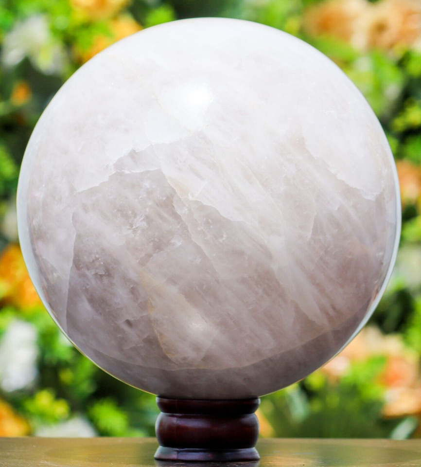 210MM White Quartz Sphere Chakra Balance Natural Healing Crystal ...