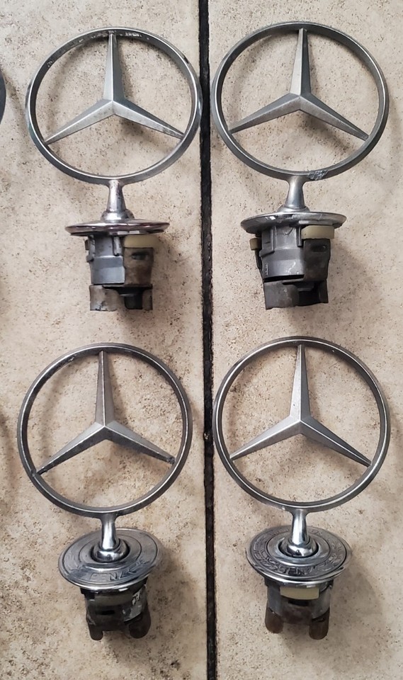(10) OEM MERCEDES BENZ FRONT HOOD ORNAMENT MOUNTED STAR LOGO BADGE ...