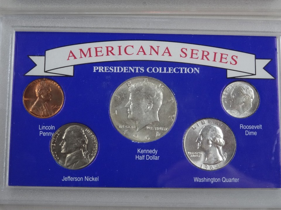 Americana Series US Coins Type Sets Barber, Walking Liberty, Kennedy 90 ...