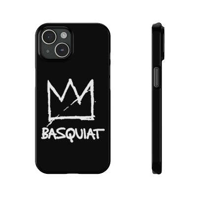 Basquiat Name With Crown Slim Black Phone Case - iPhone 14 Pro Max | eBay