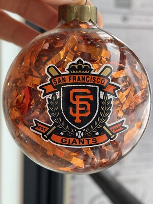 SF SAN FRANCISCO GIANTS Christmas GLASS ORNAMENT Vintage MLB 1996 ...