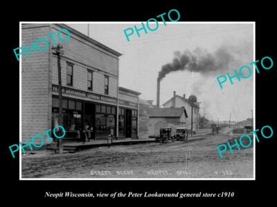 OLD LARGE HISTORIC PHOTO OF NEOPIT WISCONSIN THE LOOKAROUND GENERAL ...