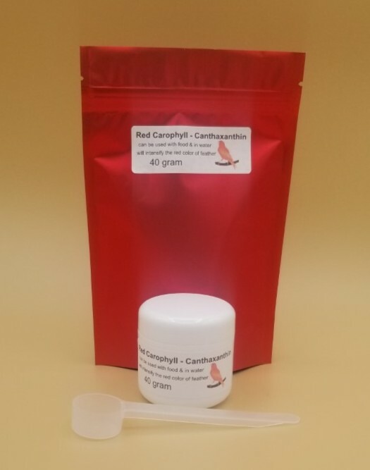 40 gr. Carophyll - Canthaxanthin Red #1 product to color feed CANARIES ...