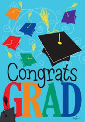 Congratulations Grad, Tassel Graduation Garden Flag 12"x18" Custom ...