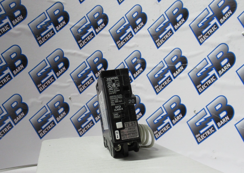 Siemens QF120A Circuit Breaker 20 Amp 120 Volt 1 Pole GFCI Plug In 10K ...