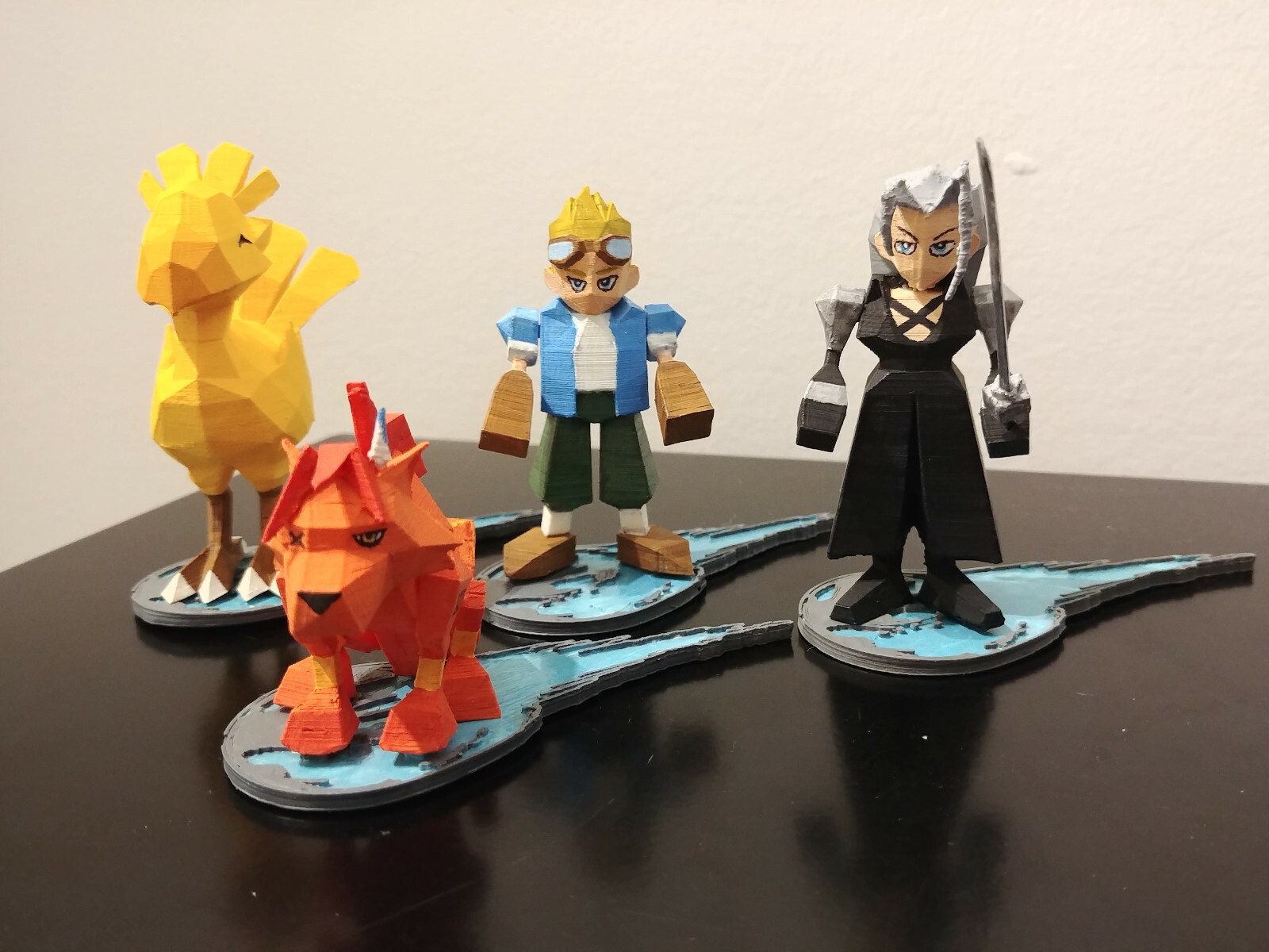 FF7 Final Fantasy 7 3D Printed Miniatures Figurines 9 Characters Cloud ...