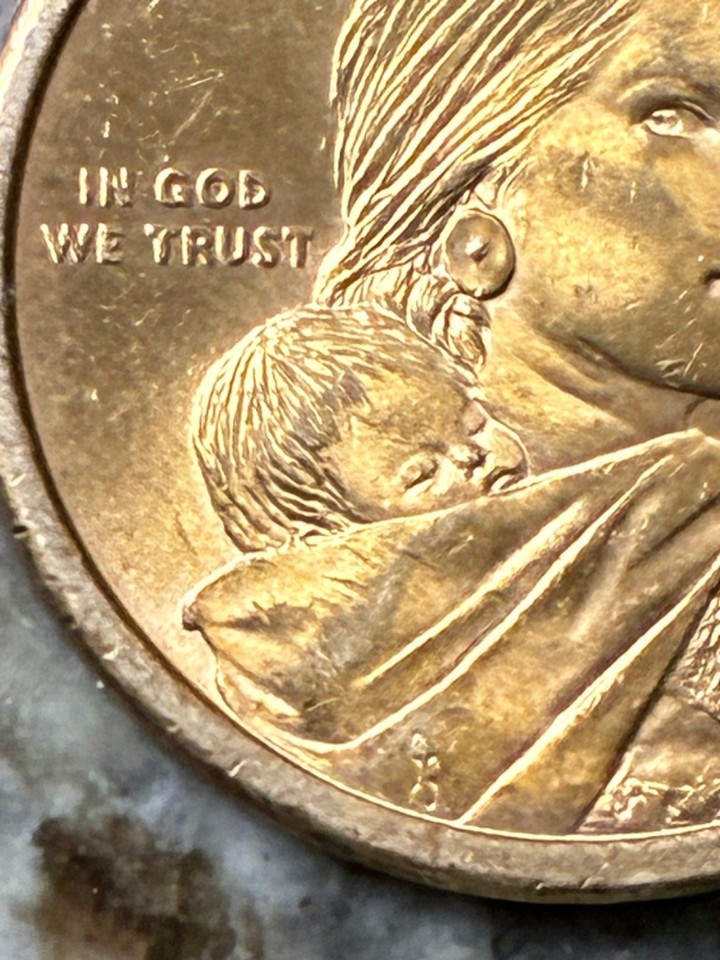 An error Sacagawea wounded eagle dollar coin, | eBay