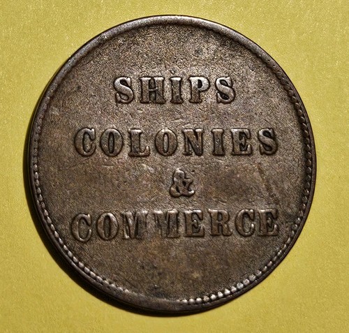 1812 CANADA 'Ships Colonies & Commerce' Half Penny Token Coin | eBay