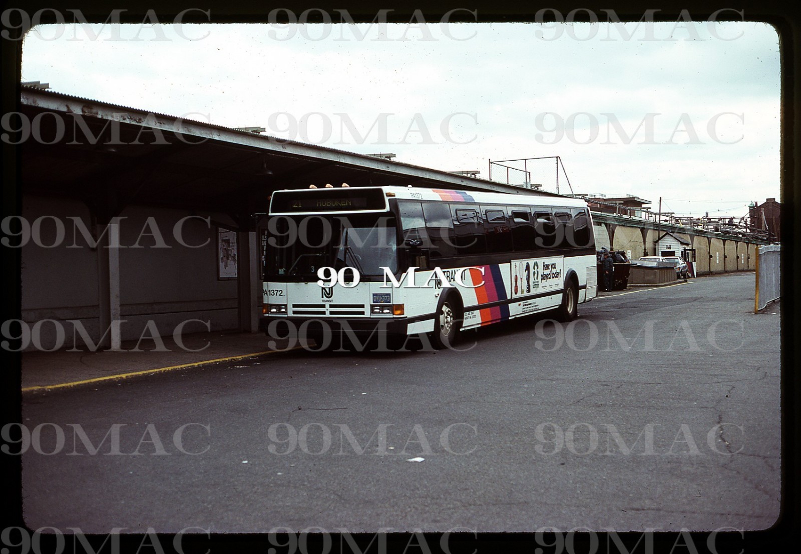 NEW JERSEY TRANSIT-NJT. FLXIBLE BUS #PA 1372. Original Slide. Newark ...
