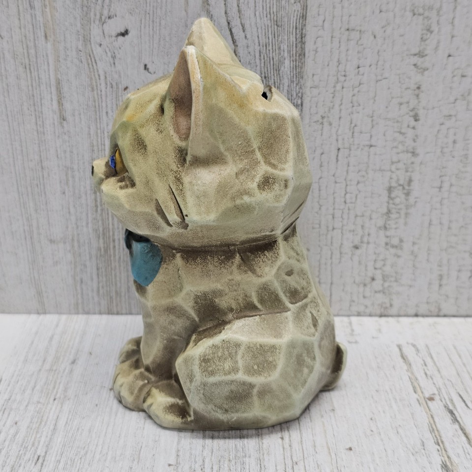 Vintage Cat Bank Napcoware Japan Green Cat Rhinestone Eyes | eBay
