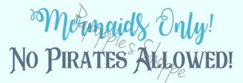 Stencil Mermaids Only No Pirates Allowed! Signs Pillows Wall Hangings ...
